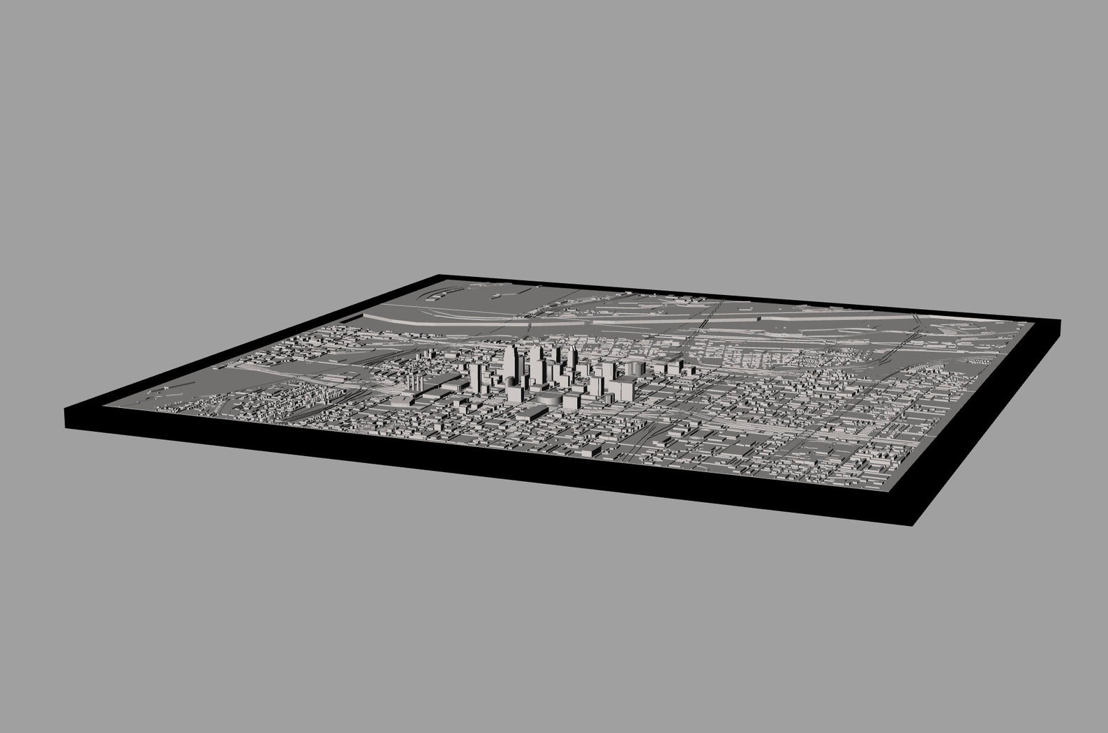 3D Kansas City Map | Detailed Cityscape Art (STL File) - Etsy