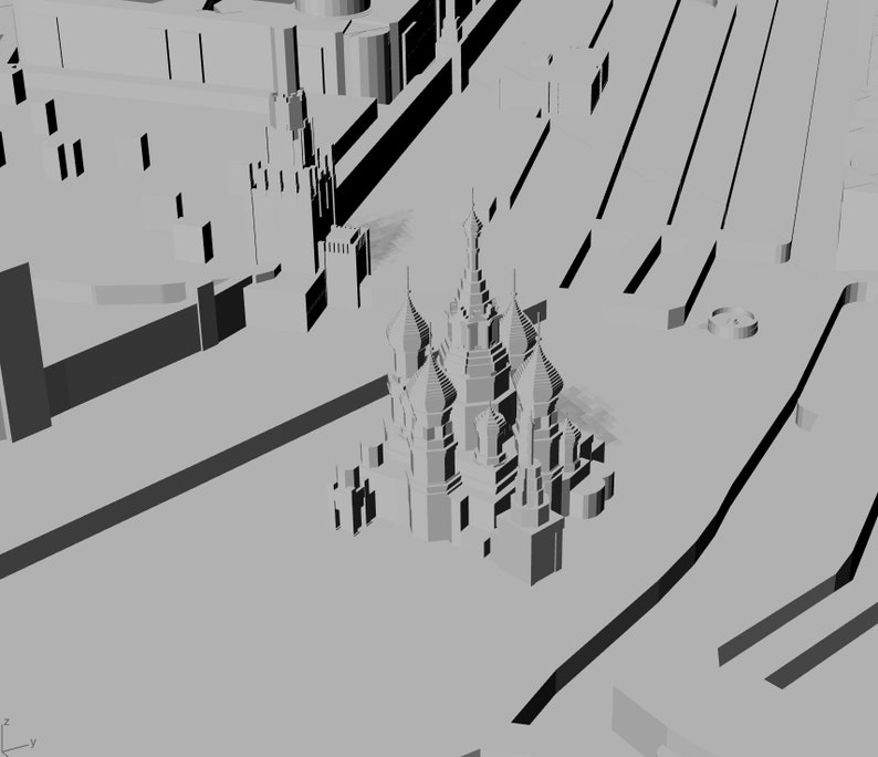 3D Moscow Digital Files 3D STL File Moscow 3D Map 3D - Etsy
