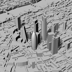 3D London Map | Cityscape STL File (digital Download) - Etsy