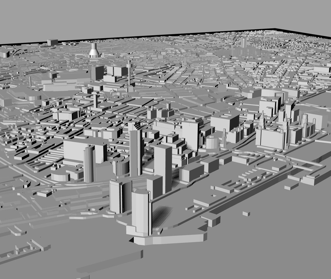 3D Liverpool | Digital Files | 3D STL File | Liverpool 3D Map | 3D City ...