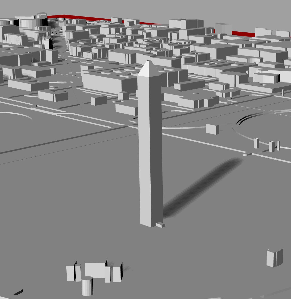3D Washington D.C. Map | City Art, 3D Printed Landmark (digital Files ...