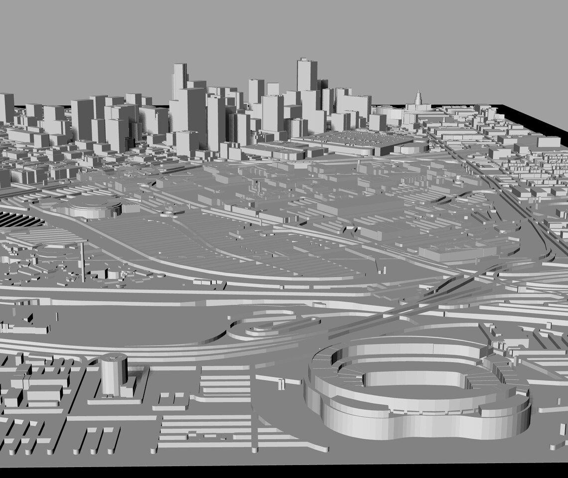 3D Denver | Digital Files | 3D STL File | Denver 3D Map | 3D City Art ...