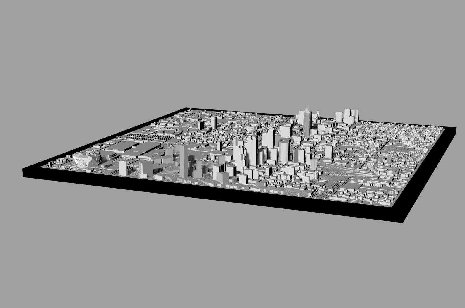 3D Atlanta | Digital Files | 3D STL File | Atlanta 3D Map | 3D City Art ...