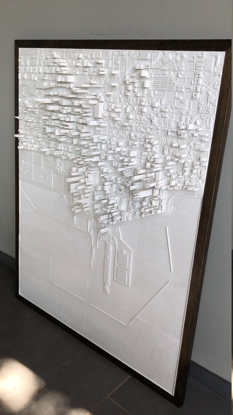 3D Chicago City Map | Printable STL File - Etsy