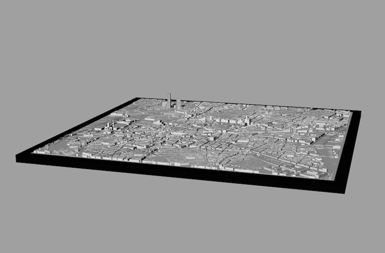 3D Madrid Digital Files 3D STL File Madrid 3D Map 3D - Etsy