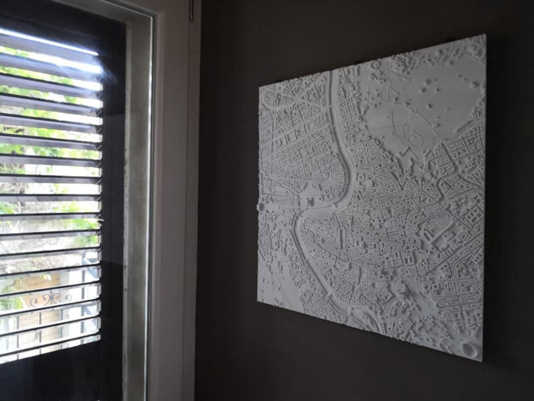 3D Rome | Digital Files | 3D STL File | Rome 3D Map | 3D City Art | 3D ...