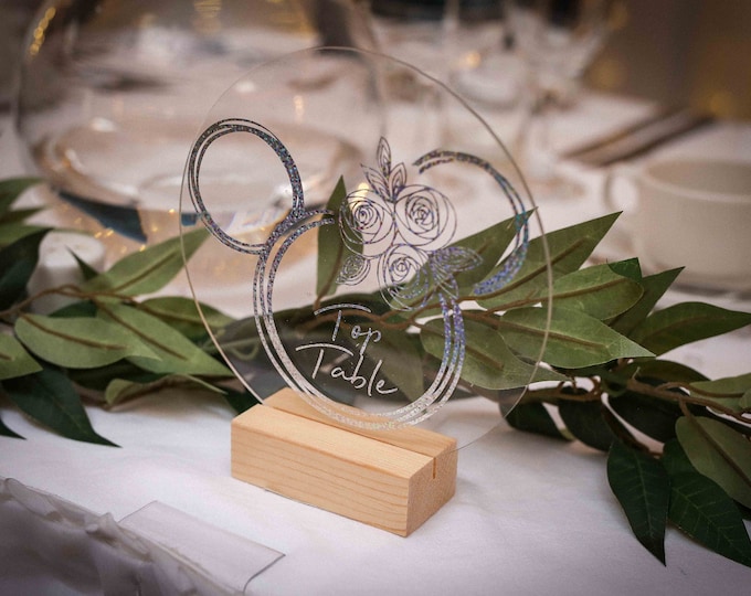 Disney Wedding Acrylic Table Numbers | Disney Wedding Decor | Fairytale ...
