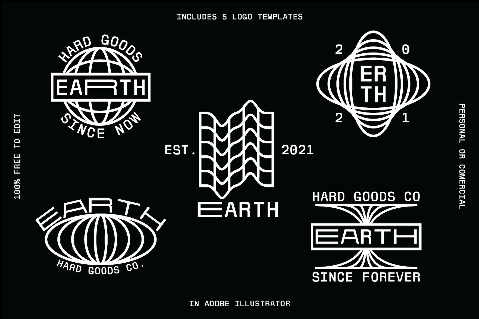Mostest Mono Font Family Logos: Monospaced Retro Futuristic | Etsy
