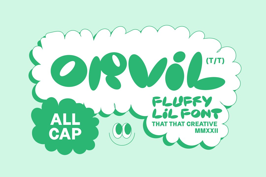Bubble Font Orvil - Etsy