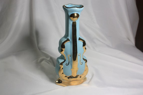 Vintage Violin Cello Vase 9 Wall Pocket 22K Gold Gilding - Etsy