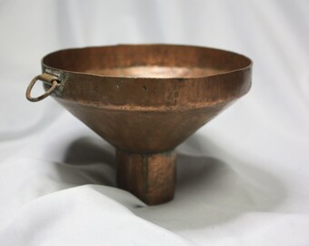 Handcrafted Pure Hammered Copper Funnel - Etsy
