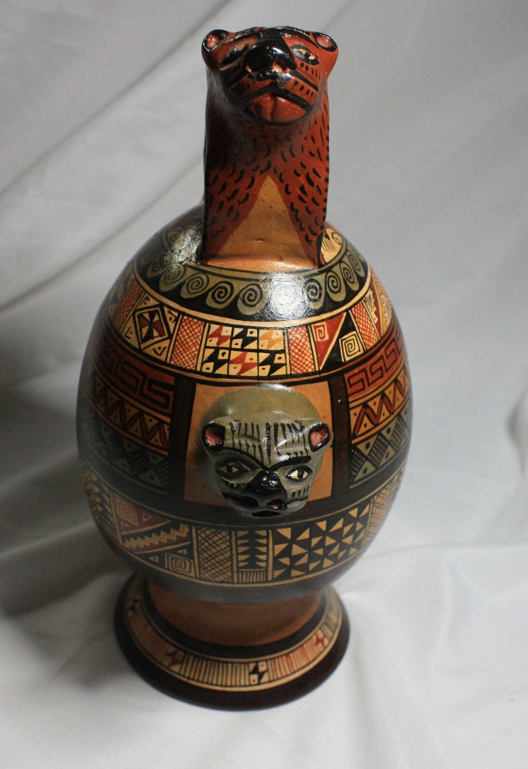 Peruvian Inca-style Jaguar Pottery See Description Below for - Etsy