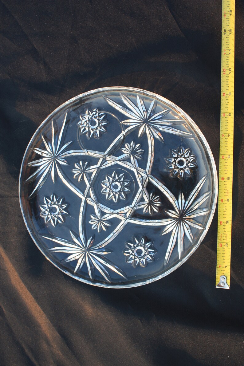 Vintage Anchor Hocking Snack Set, Star & Fan Design - Etsy