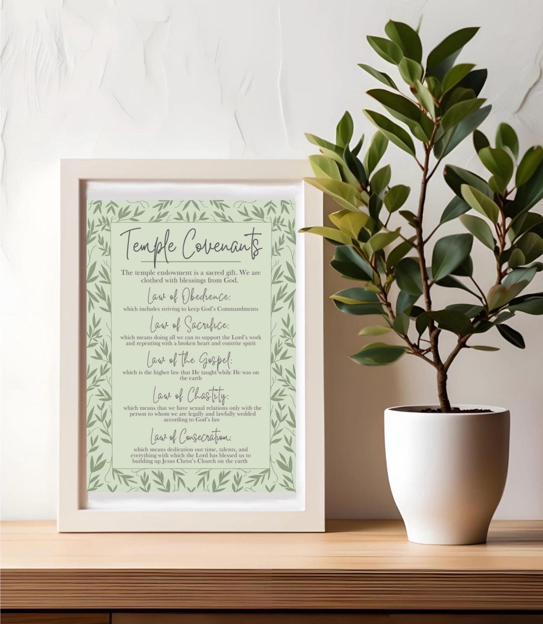 LDS Temple Covenants Print | LDS Artwork | Mission Prep Printable ...