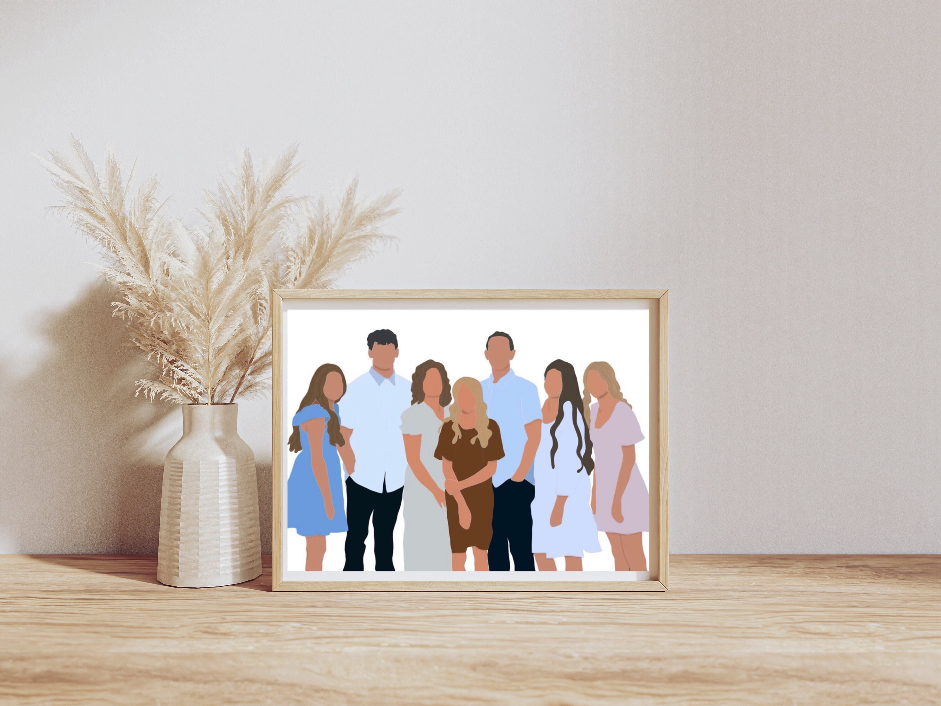 Digital Family Portrait Painting | Couple Portrait Painting | Custom ...