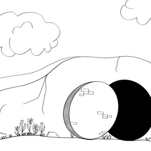 Christian Eater Coloring Pages | LDS Easter Art | the Empty Tomb ...