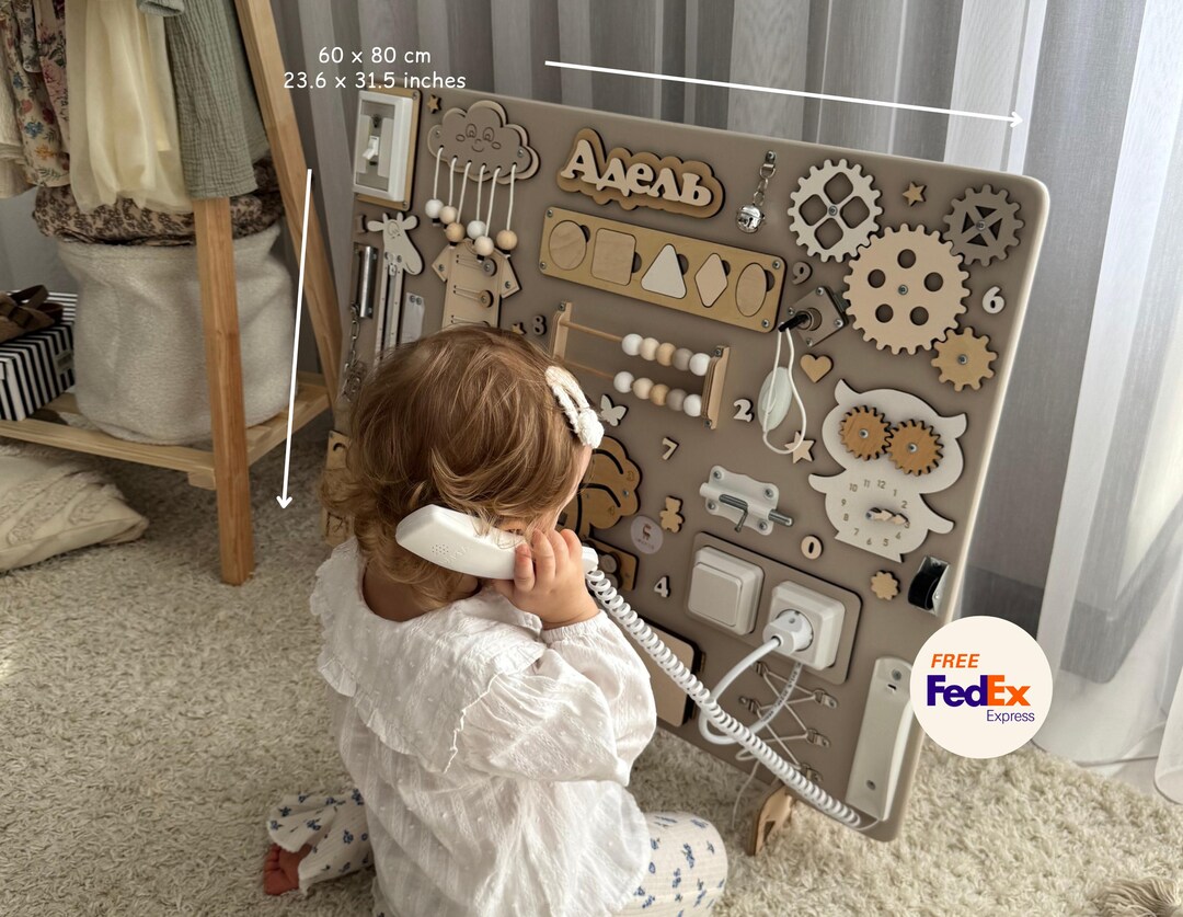 Wooden Busy Board for Toddlers 1 2 3 4 Years Old,busy Board Baby,first ...