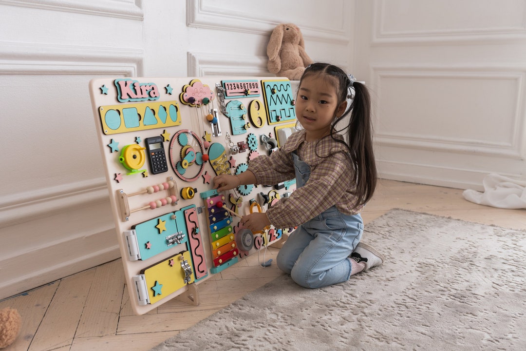 Extra Large Montessori Busy Board With Stand: Personalized Activity ...