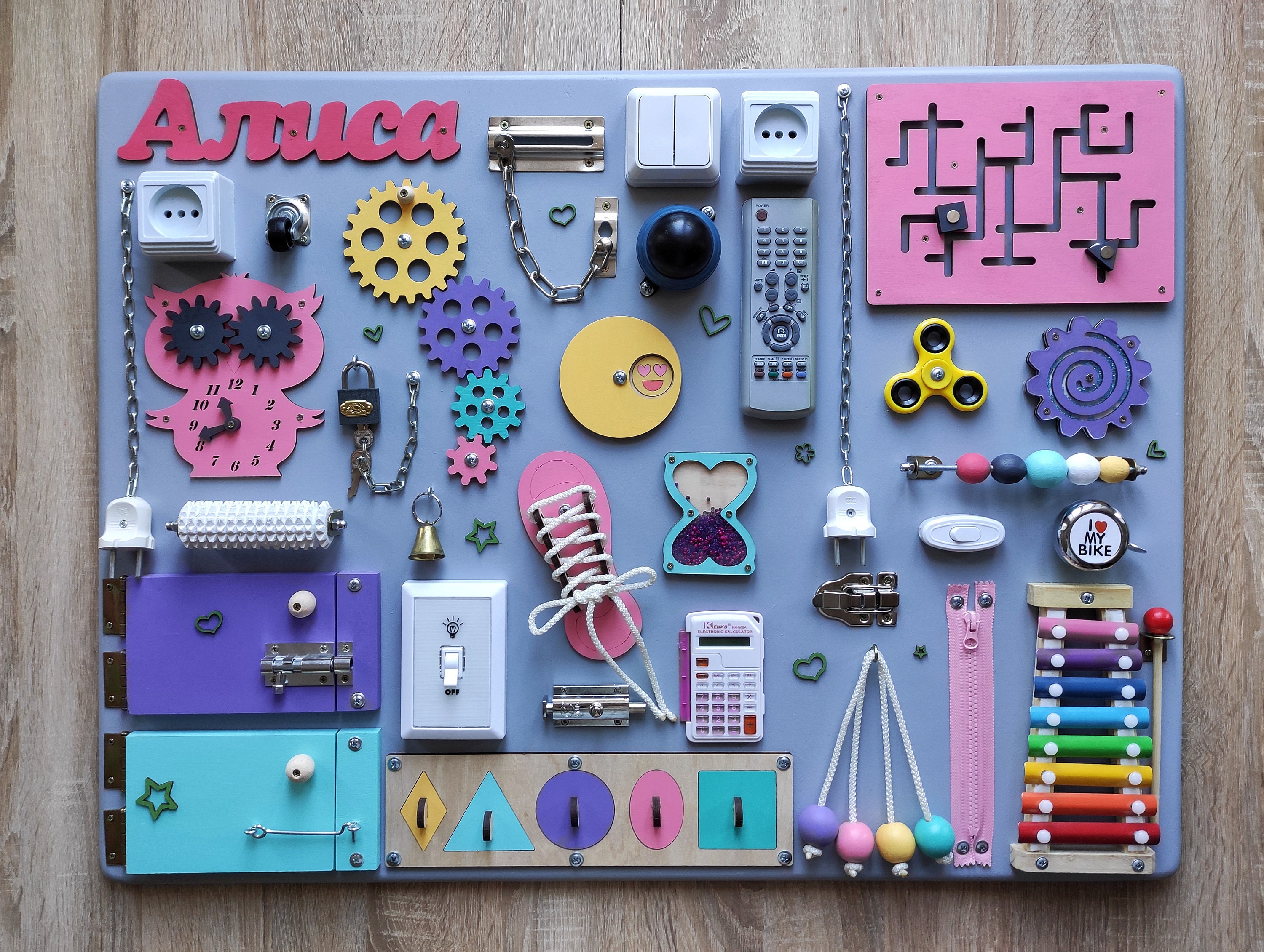 Toys & Games Toys Baby & Toddler Toys Cute Personalized Busy board for ...