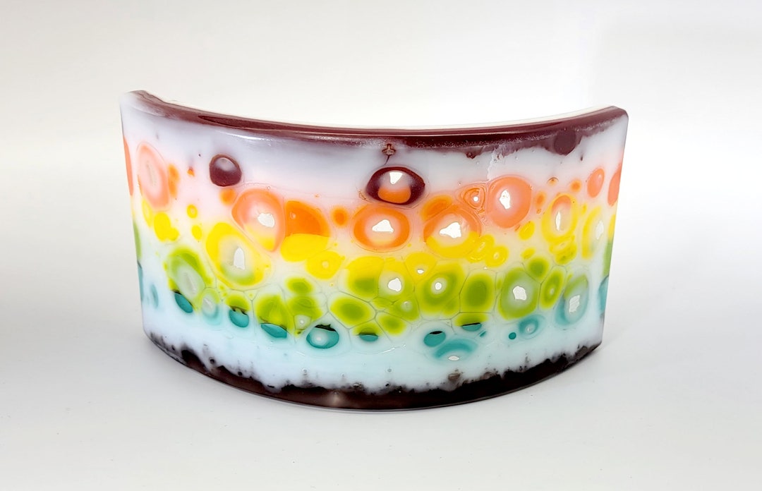 Rainbow Glass Candle Screen - Etsy
