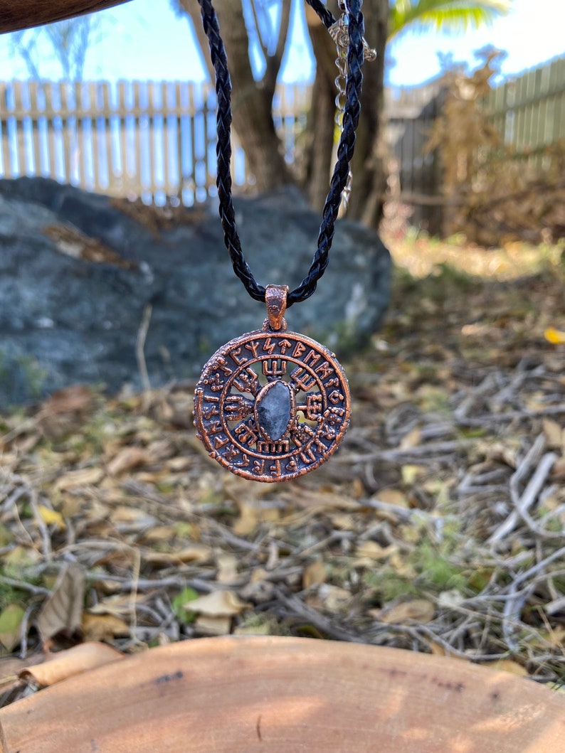 Viking Compass 'vegvisir' With Rainbow Moonstone - Etsy