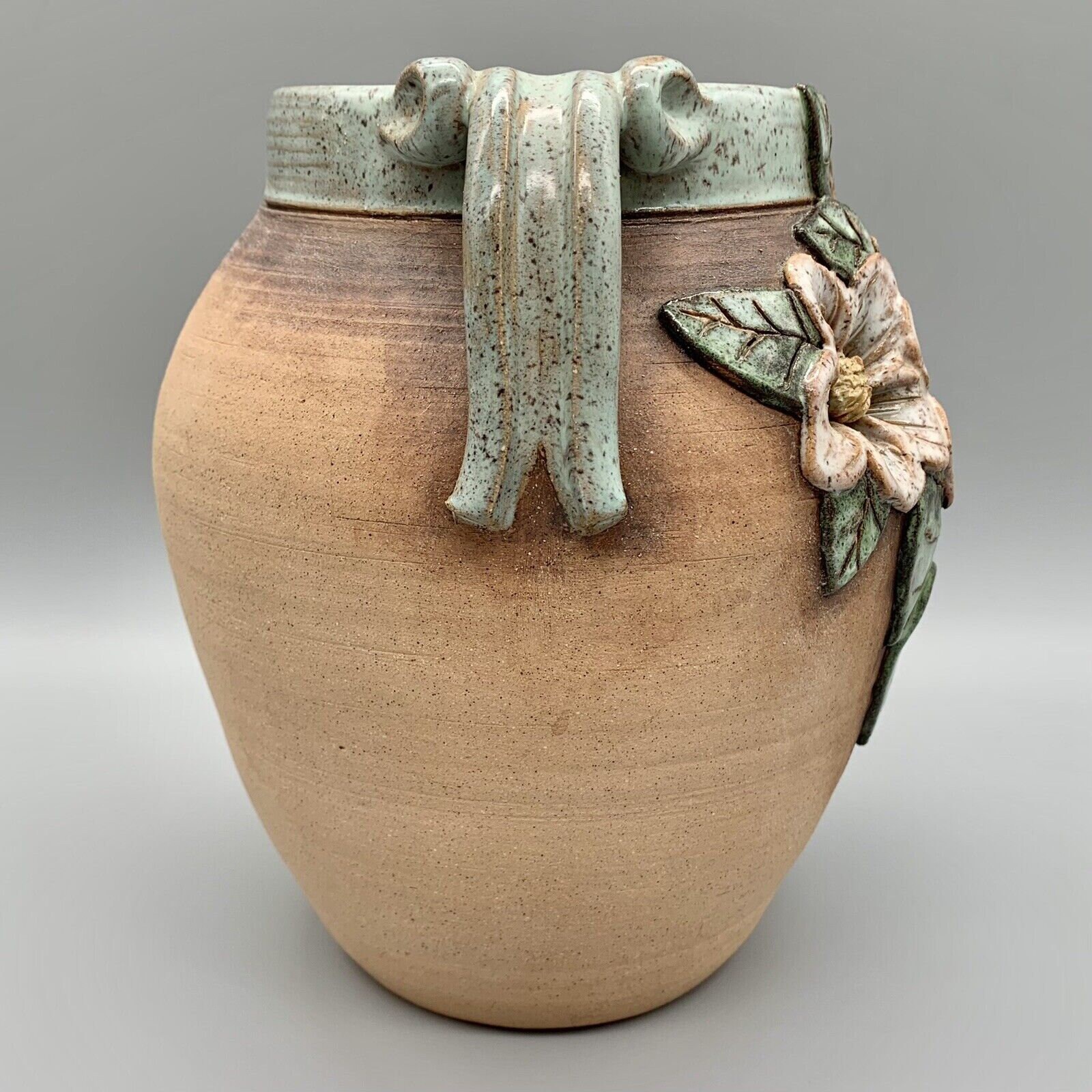 Vintage Old Patagonia Art Pottery Hibiscus 3D Flower Handled Pot 7.5 - Etsy