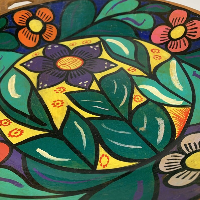 Vintage Mexican Folk Art Redware Pottery Handled Floral - Etsy