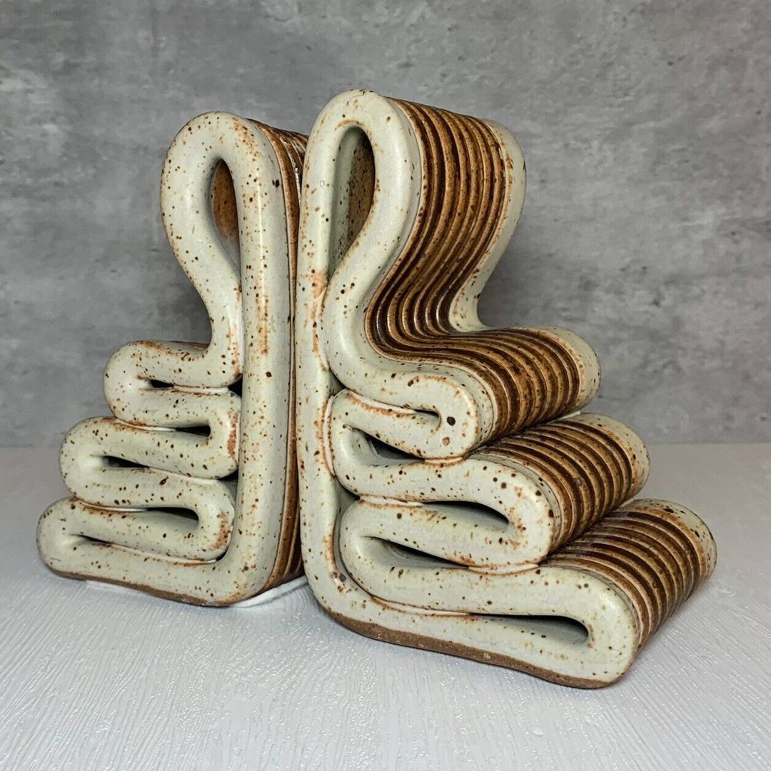 Rare Joseph Natale Art Pottery Mid Century Modern Folded Ribbon ...