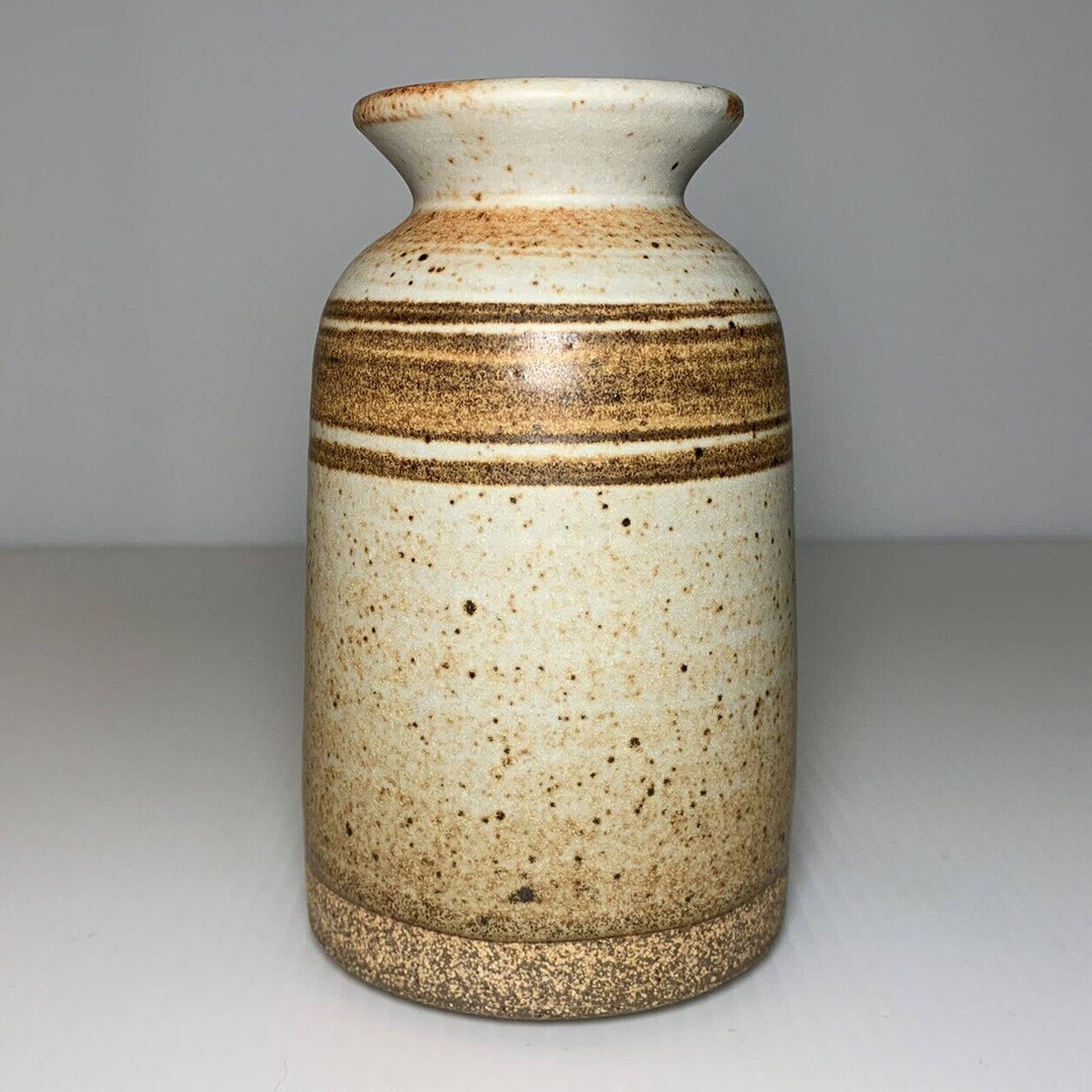 Vintage Eric Madsen Art Pottery Striped Salt Glaze Speckled - Etsy