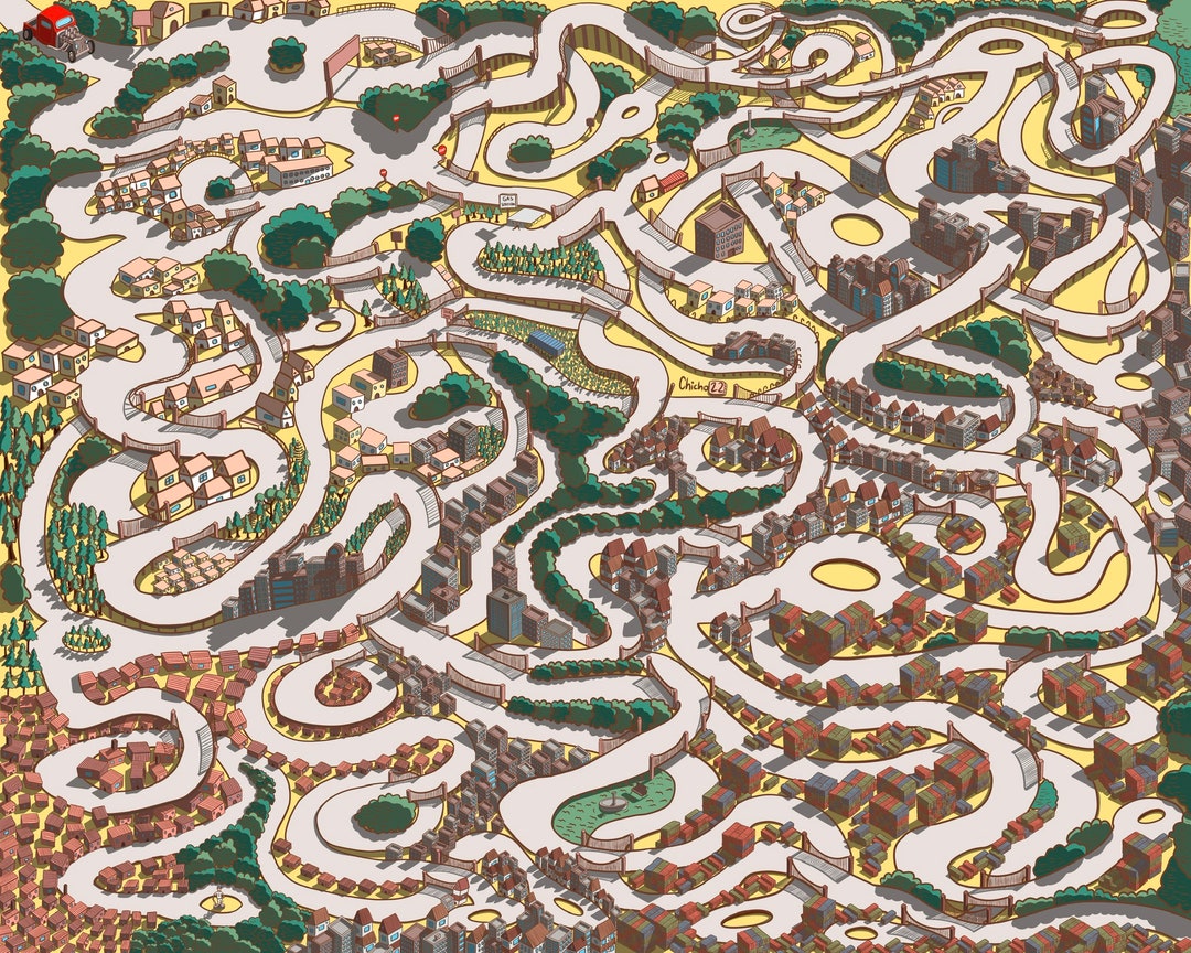 Town Maze - Etsy