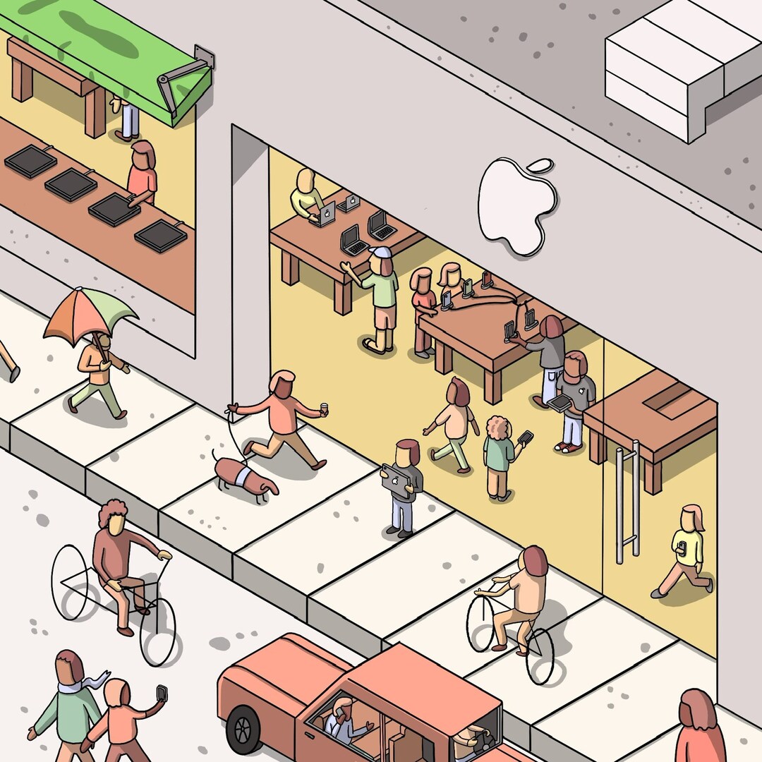 When in the Apple Store - Etsy