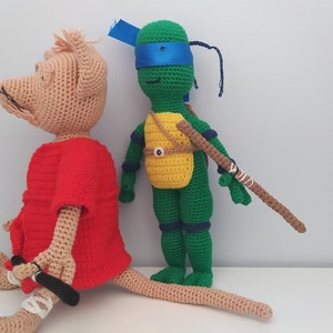 Teenage Mutant Ninja Turtles and Splinter Master, Amigurumi Crochet ...