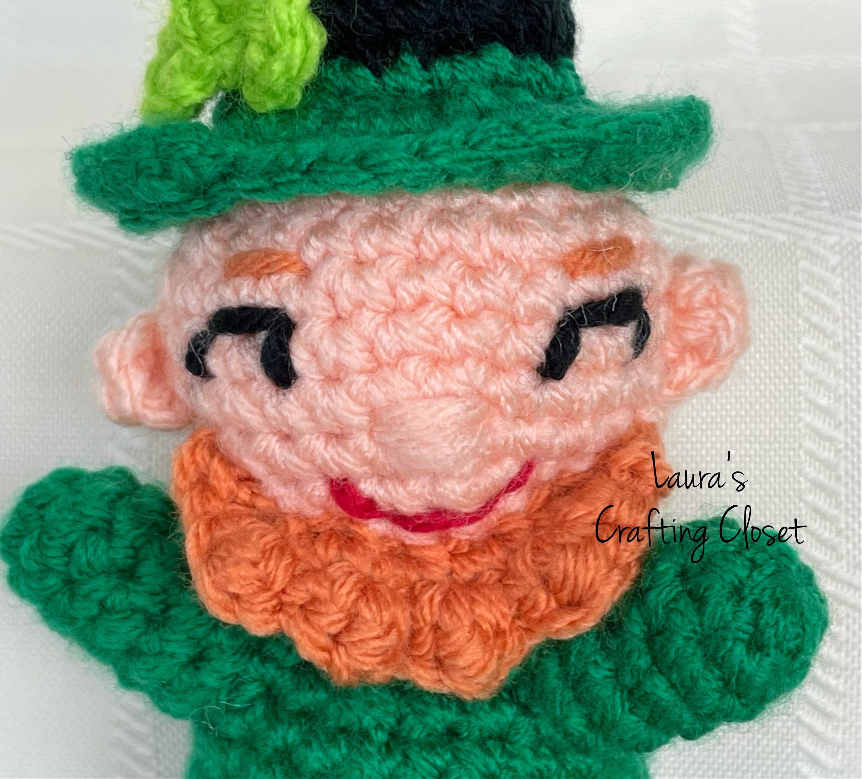 Mini Leprechaun, Crocheted Leprechaun, Leprechaun and Pot of Gold, St ...