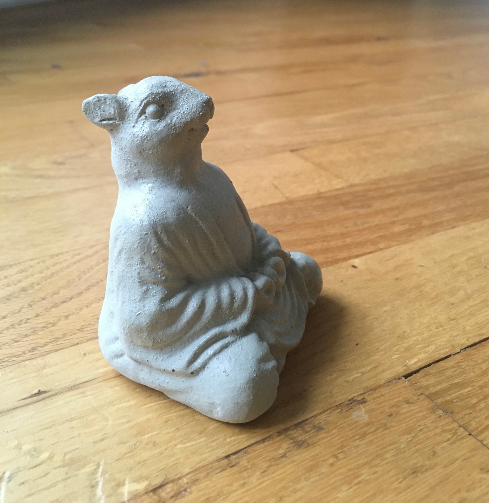 Cement Squirrel Statue. Outdoor or Indoor. Small Meditating Buddha Yoga ...