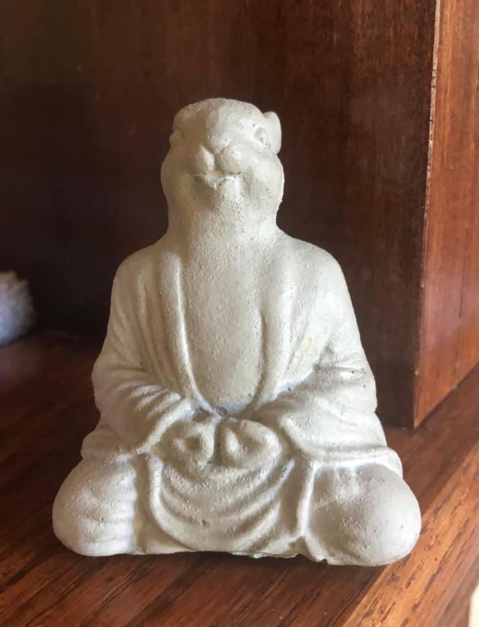 Cement Squirrel Statue. Outdoor or Indoor. Small Meditating Buddha Yoga ...