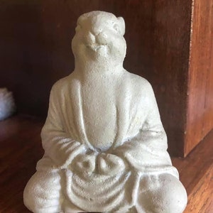 Cement Squirrel Statue. Outdoor or Indoor. Small Meditating Buddha Yoga ...