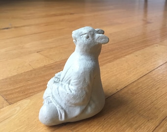 Concrete Meditating Squirrel Buddha Statue, Zen Cement , Buddha ...