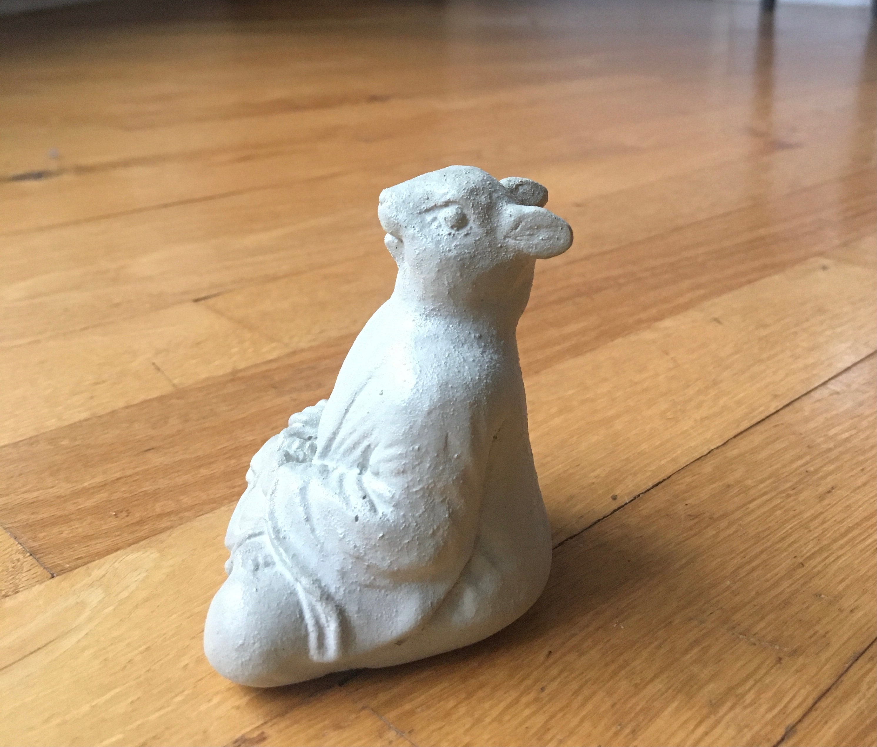Cement Squirrel Statue. Outdoor or Indoor. Small Meditating Buddha Yoga ...