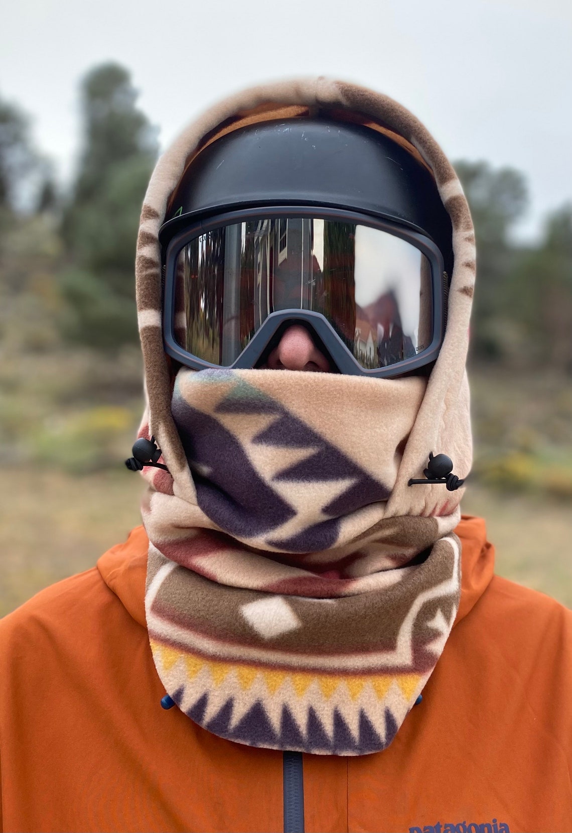 COZY Ski Hood Balaclava Snood. Fits Over Helmet - Etsy UK