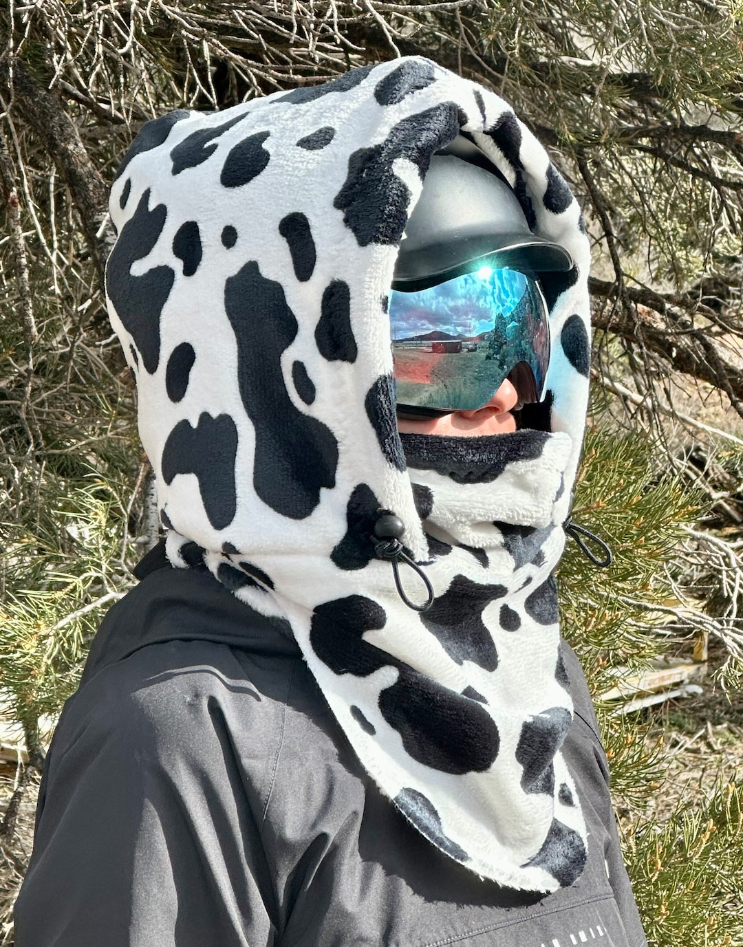 Handmade, Cozy Fleece Balaclava/ Ski Hood for Over Helmet. - Etsy