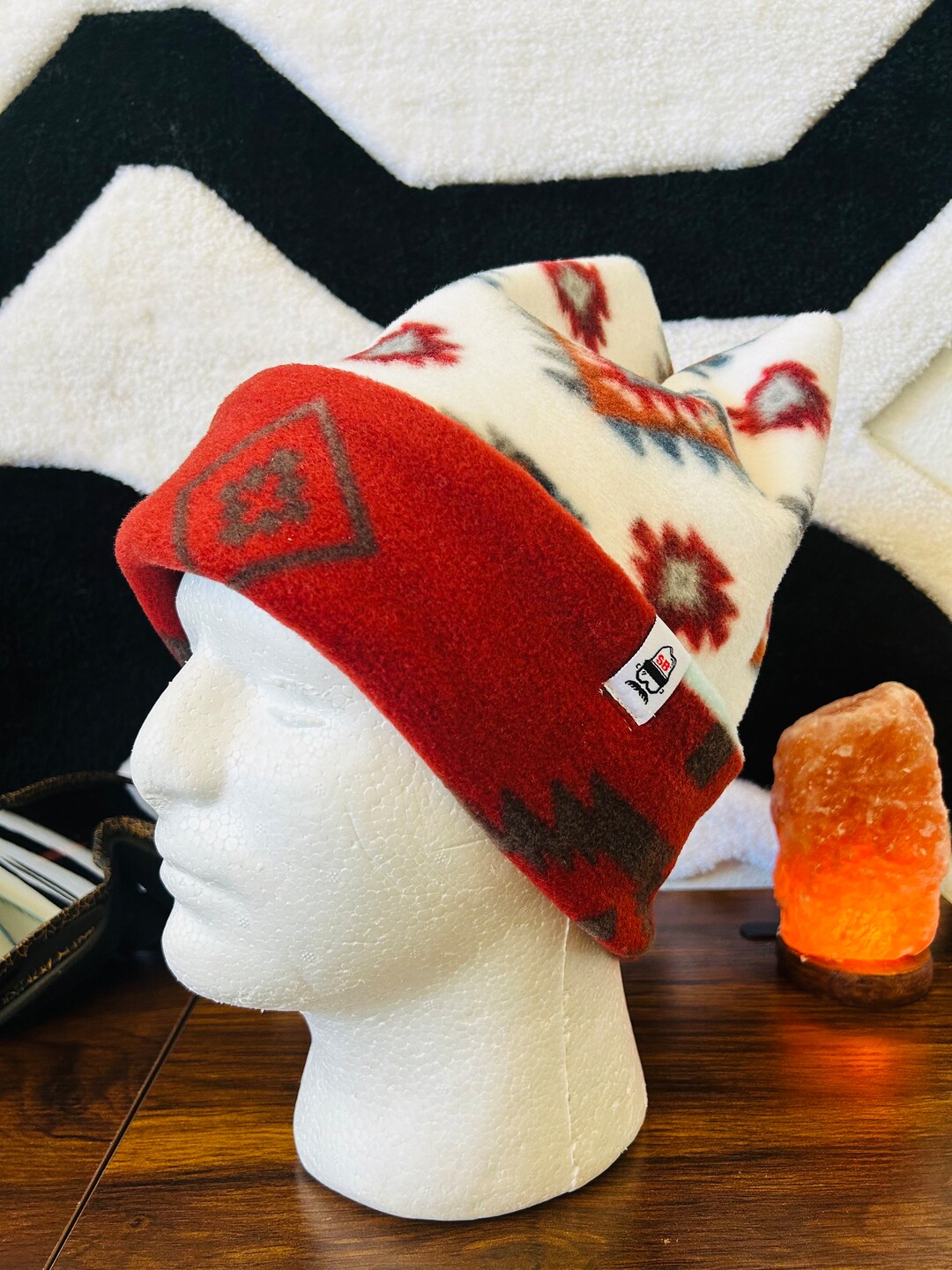 4 Point Retro Fleece Beanie - Etsy