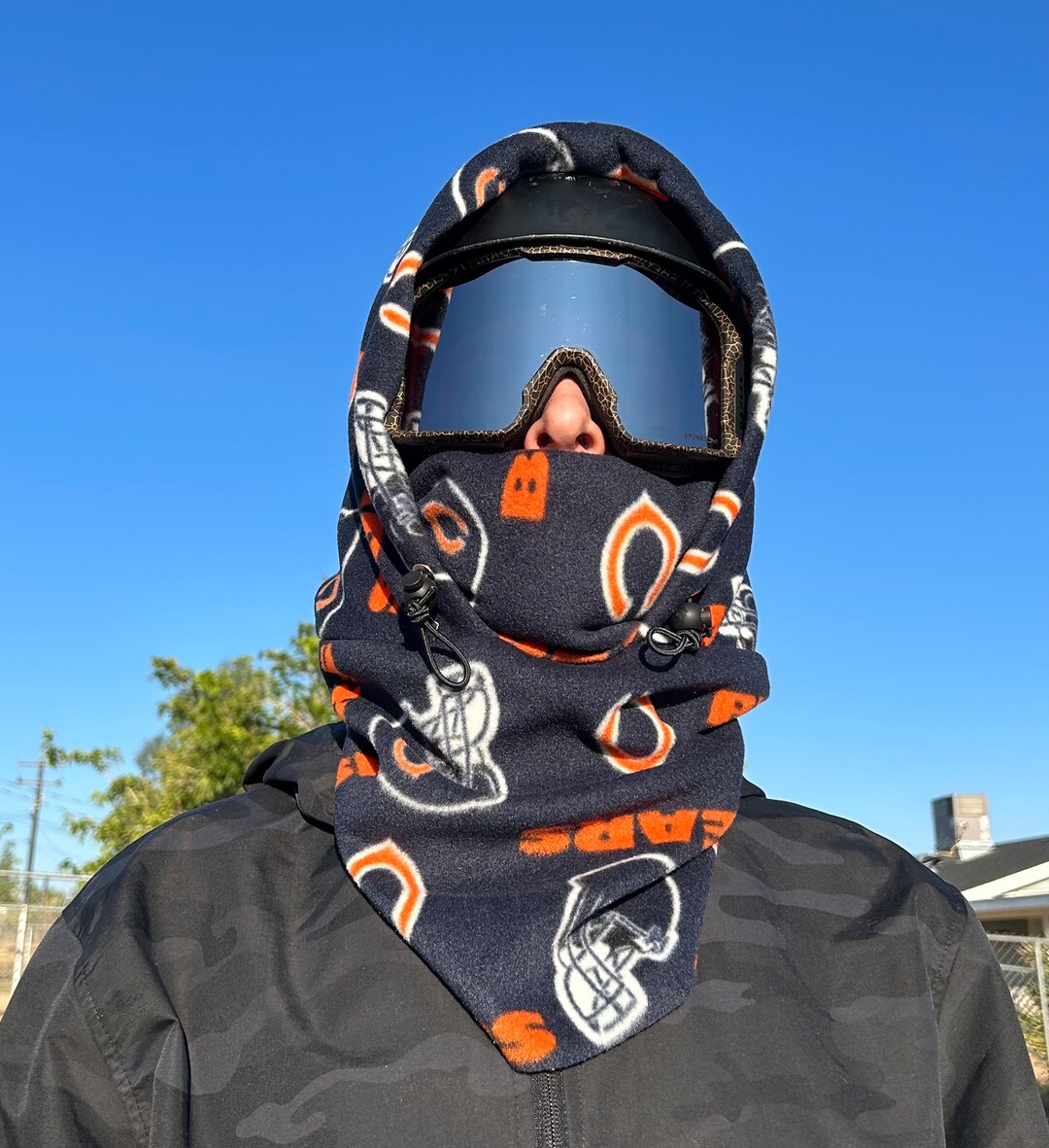 Fleece Ski Hood/ Balaclava, Extra Warm and Cozy. Fits Over Helmet ...