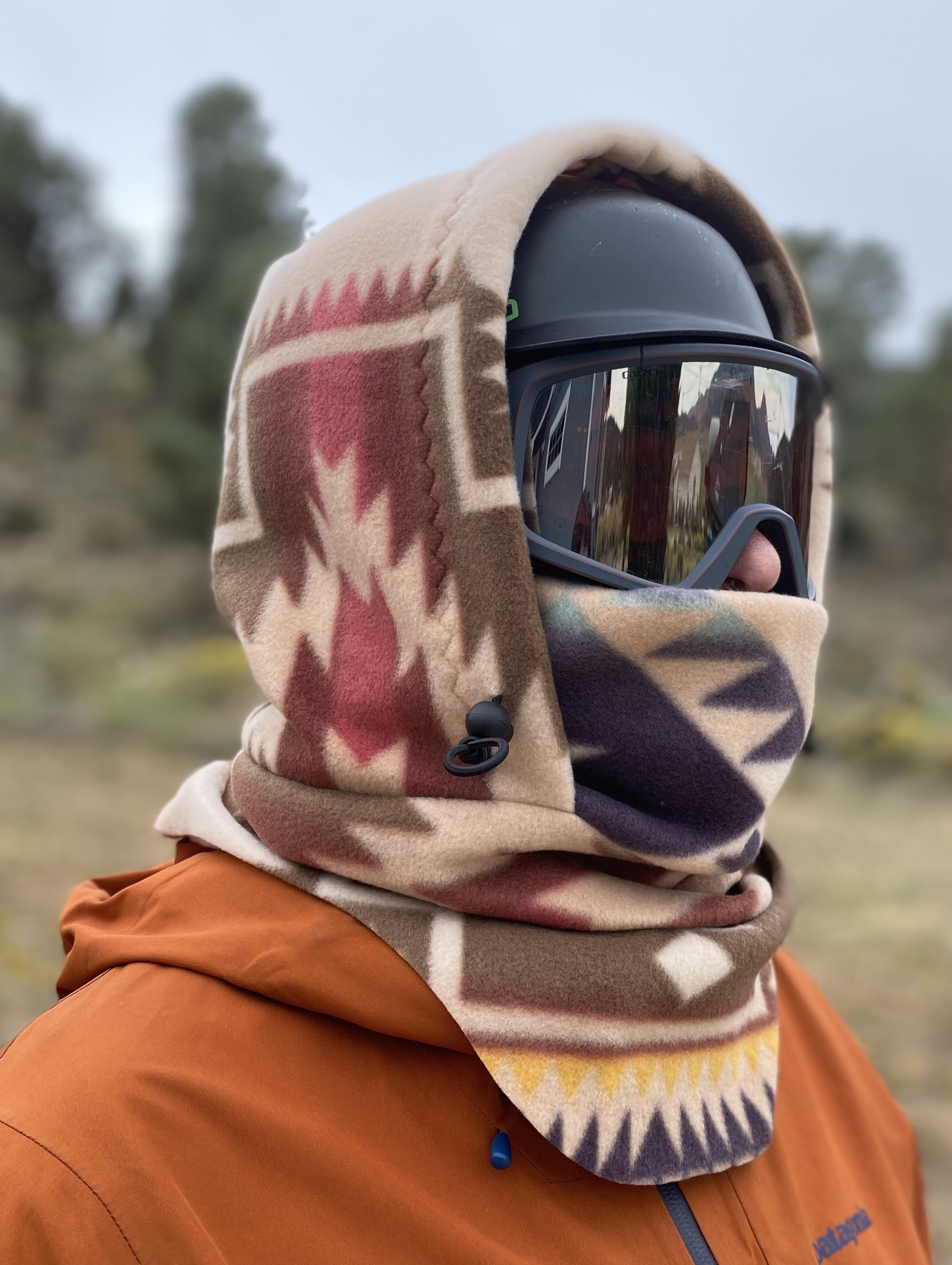 COZY Ski Hood Balaclava Snood. Fits Over Helmet - Etsy UK