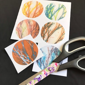 Mixed Media Art Stickers Set of 12 Art Journal Stickers Junk - Etsy