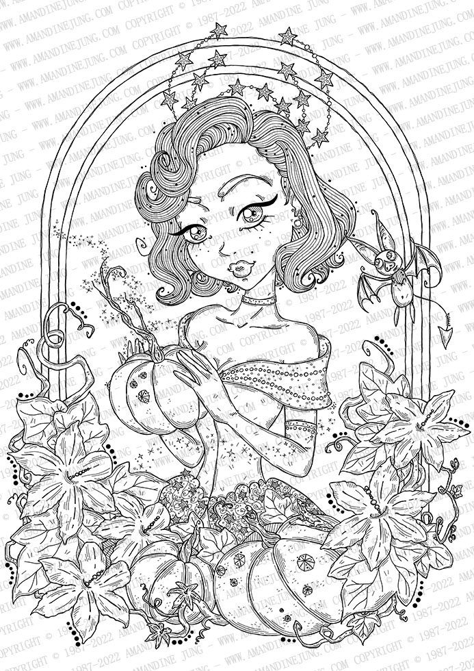 Coloring Page (PDF) "cendrillon Et Le Bal D’halloween, Selection 2" - Etsy