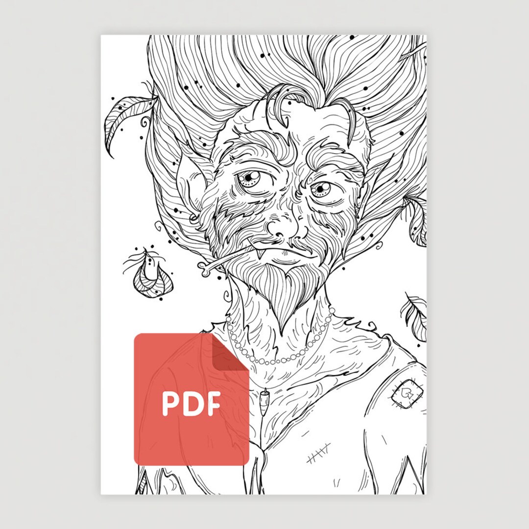 Coloring Page (PDF) "freaks, Selection 5" - Etsy