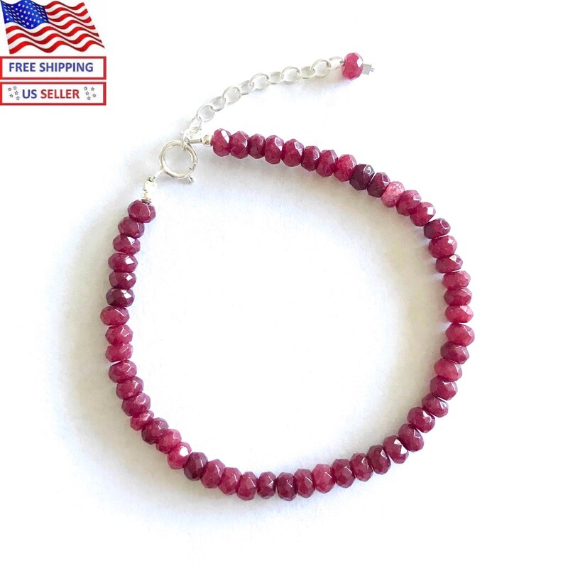 Ruby Bracelet - Etsy