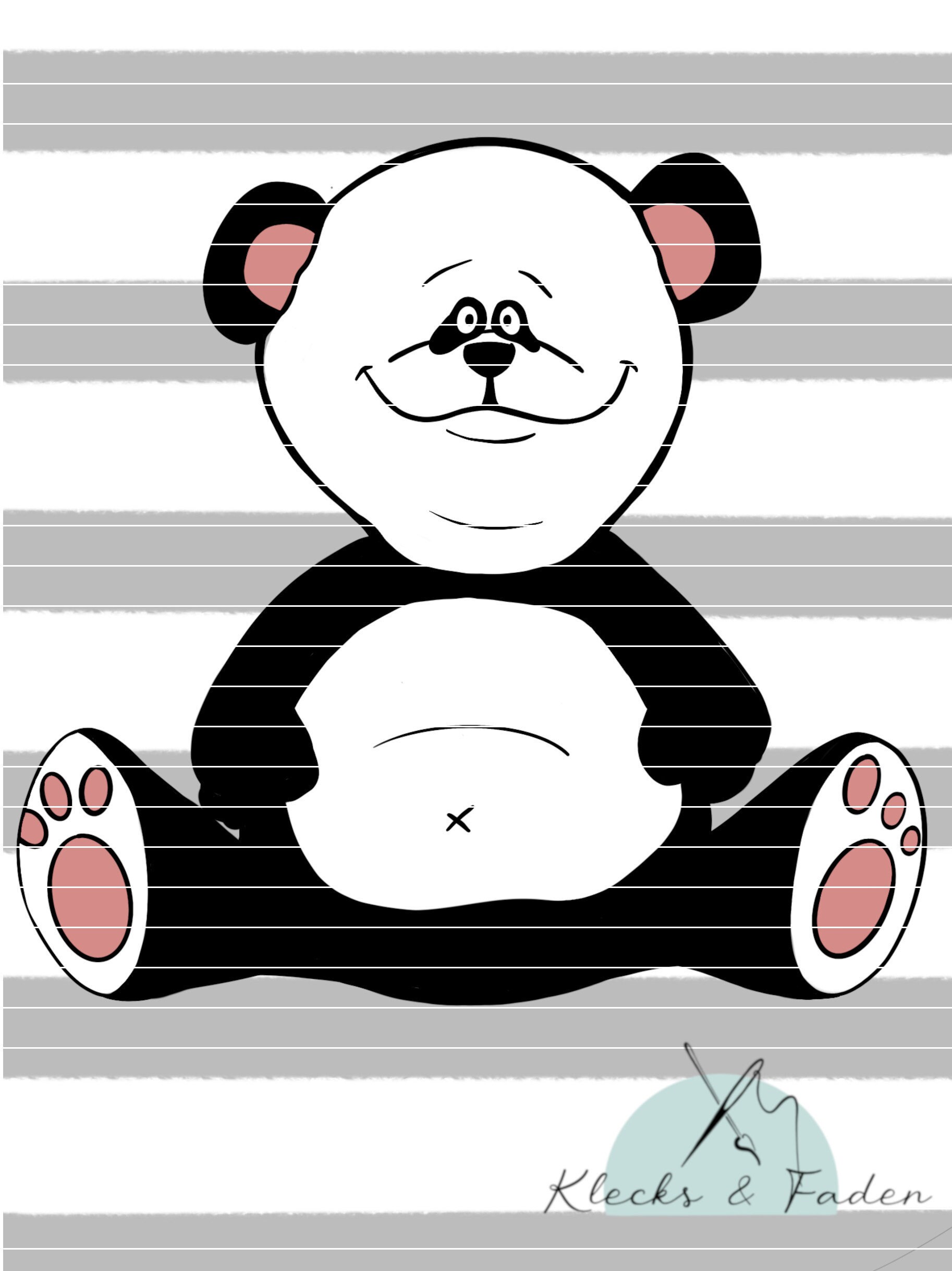 Panda Paul // Plotterdatei / SVG / DXF - Etsy