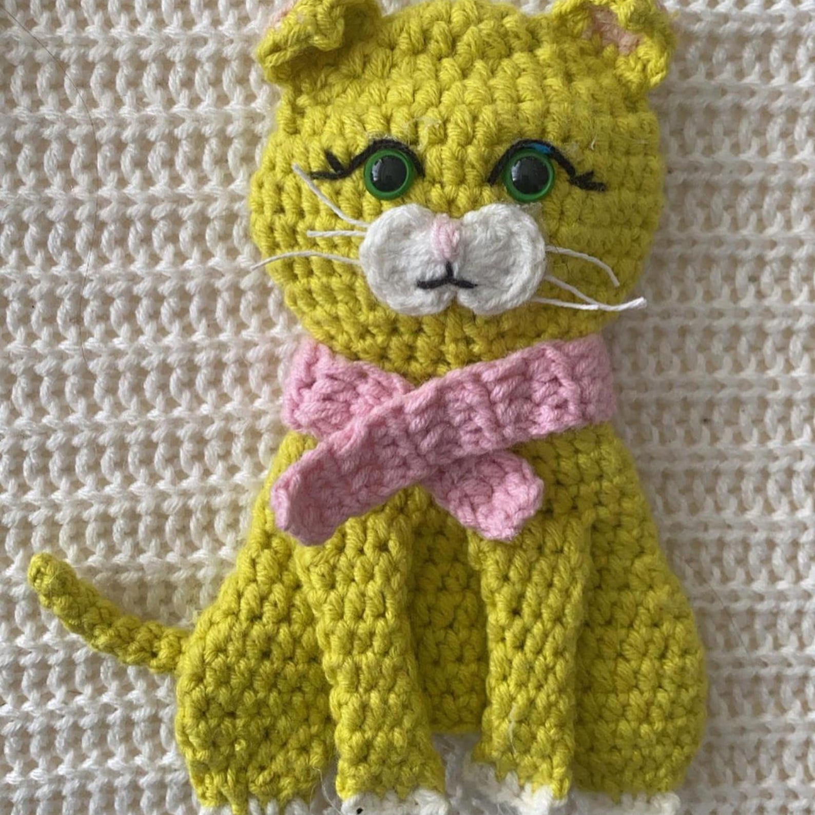 Crochet Black Cat Pattern Cat Kitten Bow Applique Patch US Version ...