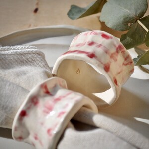 Multiple Colours Individual Handmade Ceramic Napkin Rings / Gingham ...
